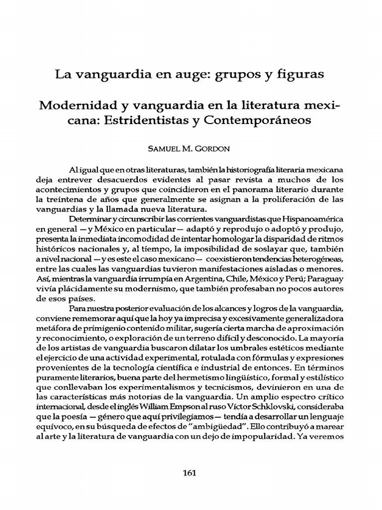 Samuel Gordon - Modernidad y vanguardia: estridentistas y ...
