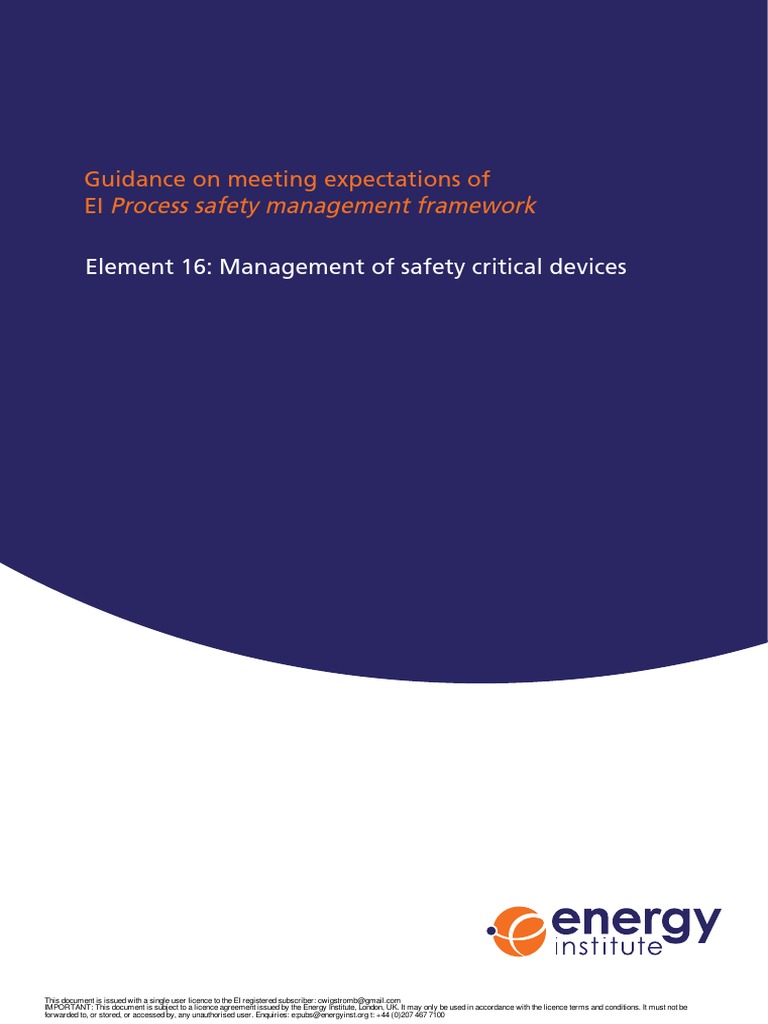 16 Element-16-Management-Of-Safety-Critical-Devices | PDF | Safety | Risk