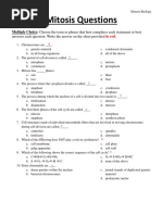 Mitosis and Meiosis Exam | PDF | Meiosis | Chromosome