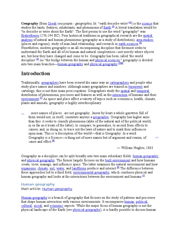 Geography | PDF | Geography | Natural Environment