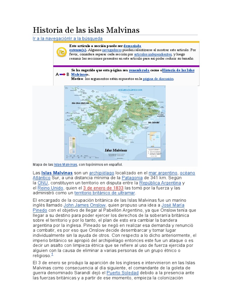 Historia de las islas Malvinas | PDF