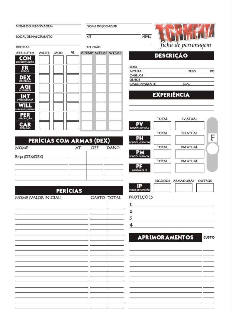 Planilha Daemon (Versão Tormenta) | PDF