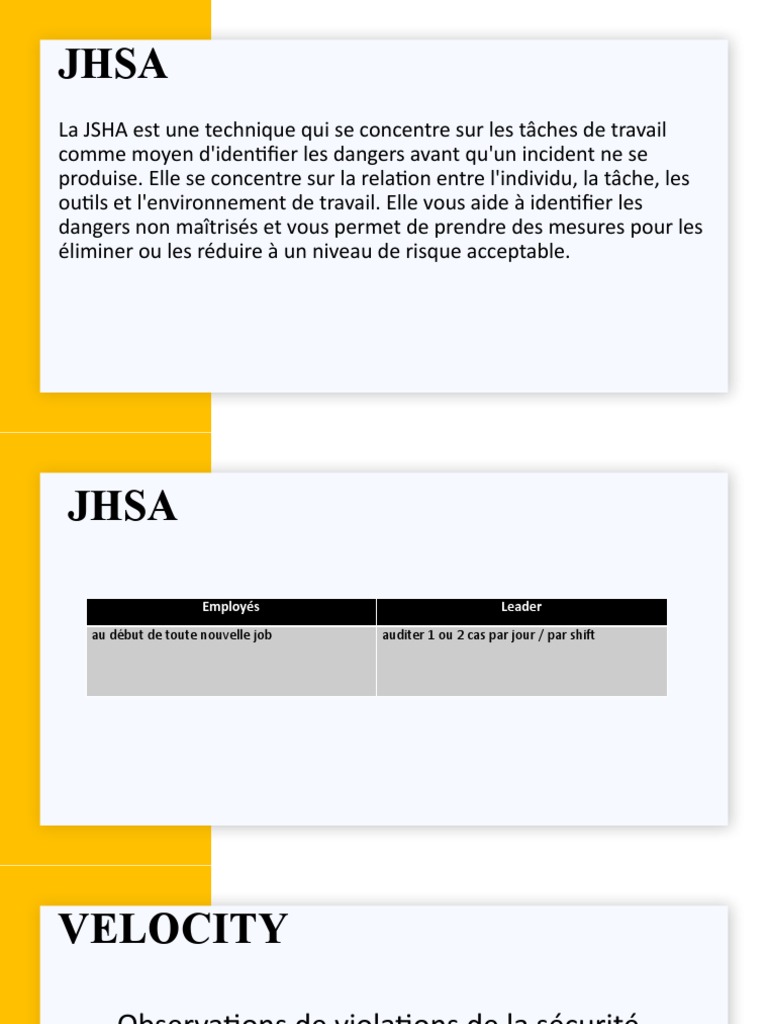 Analyse des dangers avec JHSA | PDF | Développement personnel ...