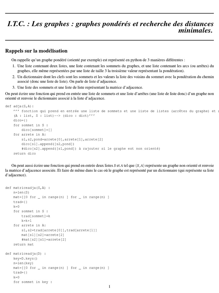 Cours Graphes 3 | Download Free PDF | Théorie des graphes | Structure de contrôle
