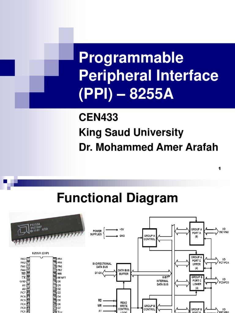Ppi 82c55a Interfacing PDF | PDF | Input/Output | Digital Electronics