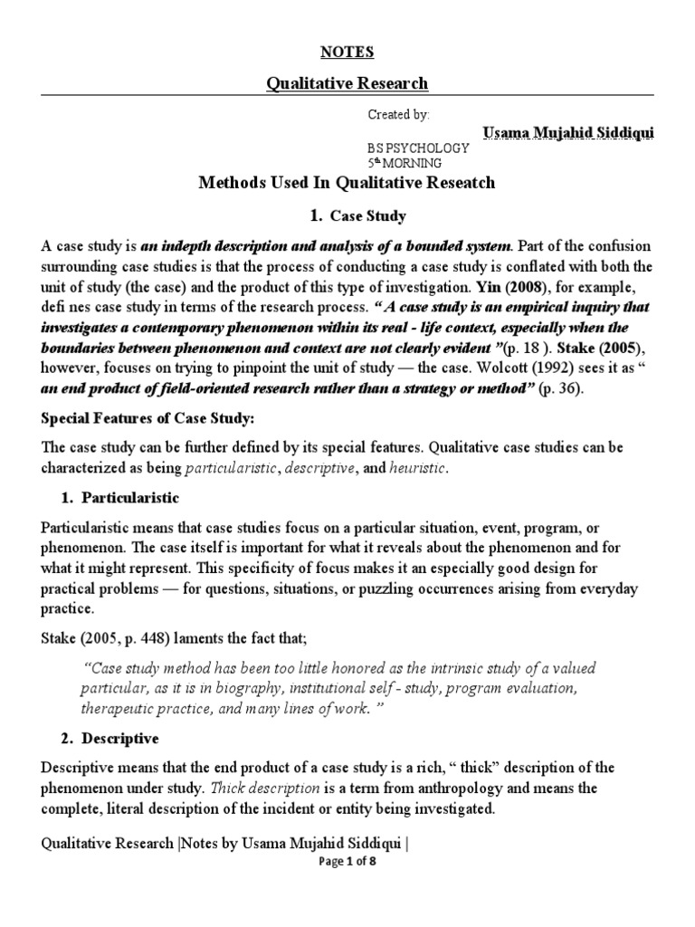 Case Study Method-intro+Conduction+Analysis | PDF | Qualitative Research | Case Study
