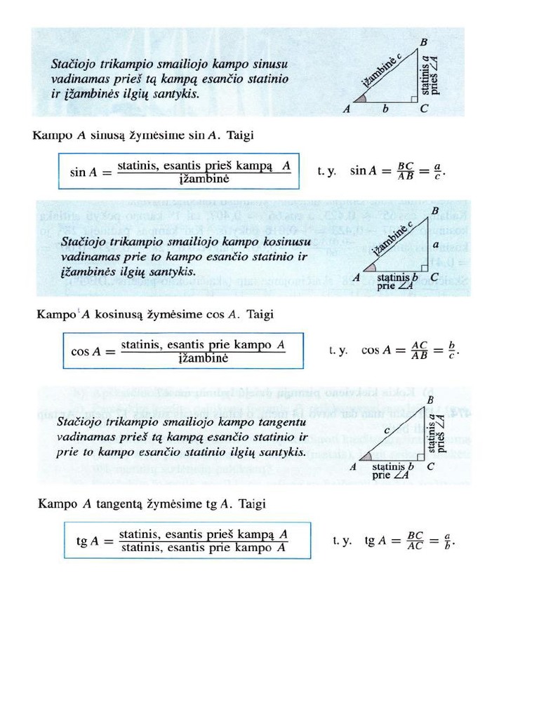 Trigonometrija 2g 2022 01 11 | PDF