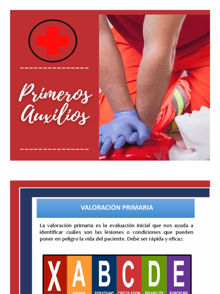 Primeros Auxilios Valoracion Primaria X-A-B-C-D-E | PDF | Primeros auxilios | Hipoxia (médica)
