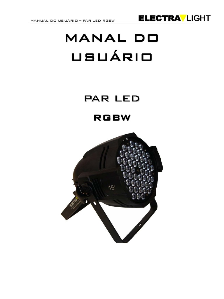 Manual Par Led RGBW - PT PDF | PDF | Diodo emissor de luz | Cor