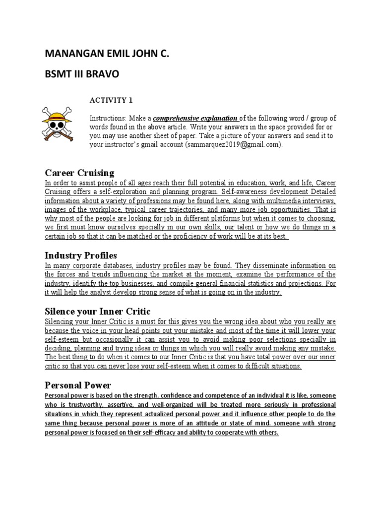 Manangan Emil John C. Module 4 | PDF | Hedonism | Self Awareness