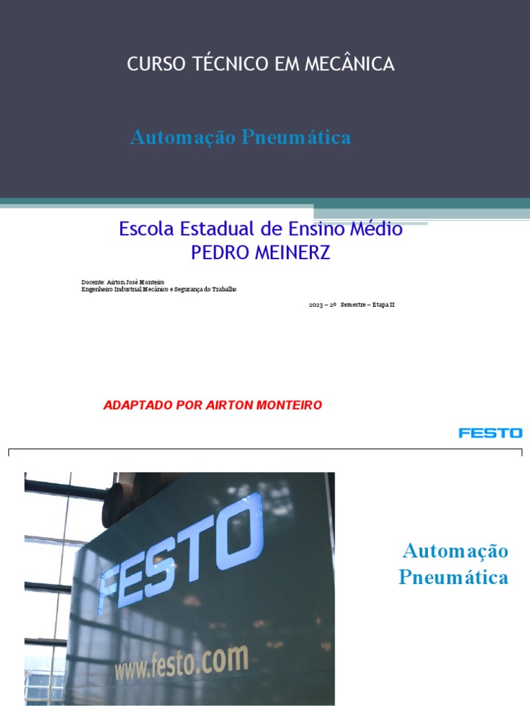 Festo Didactic - Pneumatica | PDF | Umidade | Química