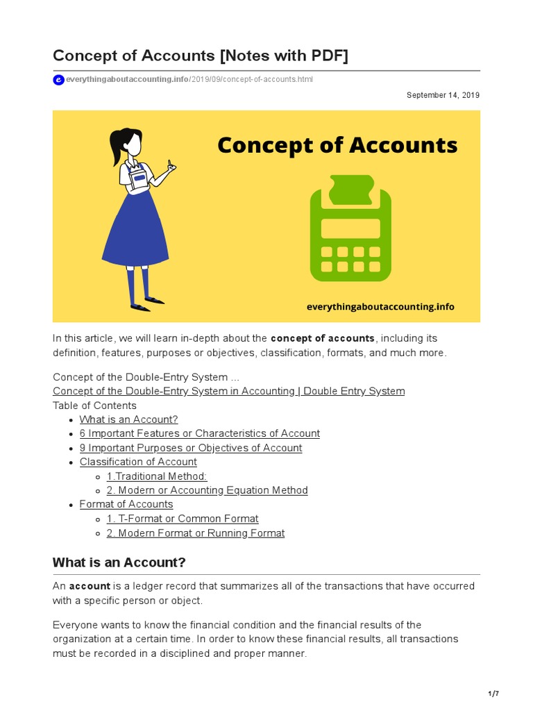 A Comprehensive Guide To Accounting Concepts Defining Accounts Their Characteristics And