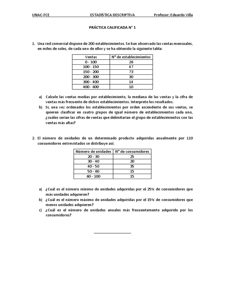 Práctica Calificada N-1 PDF | PDF