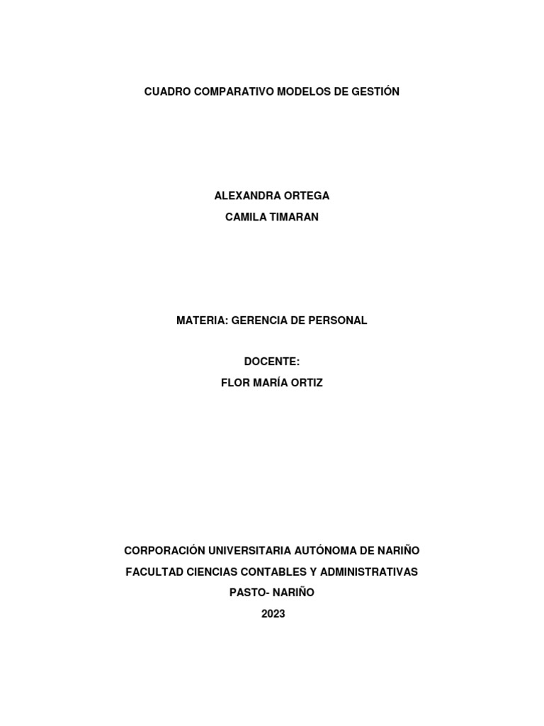 Cuadro de Comparacion de Modelos de Gestion | PDF | Gestión de recursos ... Cuadro de Comparacion de Modelos de Gestion | PDF | Gestión de recursos ...