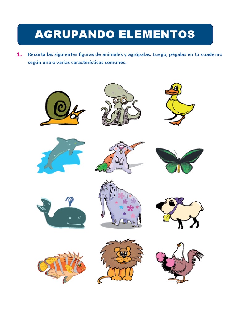 1.2. Fichas Agrupando Elementos | PDF