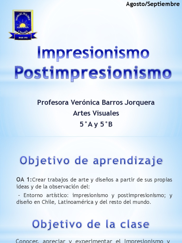 Impresionismo y Post Impresionismo | PDF | Pinturas | Estética