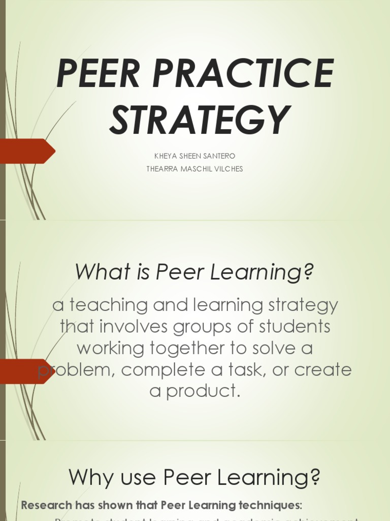 Peer Practice | PDF | Learning | Psychology