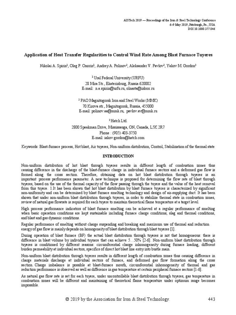Application of Heat Transfer Regularities To Control Wind Rate Among ... Application of Heat Transfer Regularities To Control Wind Rate Among ...