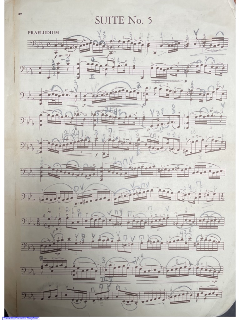 Suite 5 Bach Sin Scordatura | PDF