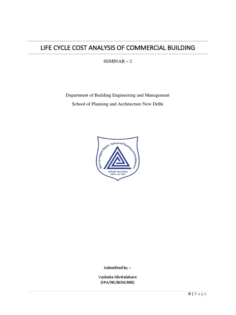 Life Cycle Cost Analysis of Commercial Building: Seminar - 2 | PDF | Life Cycle Assessment ...