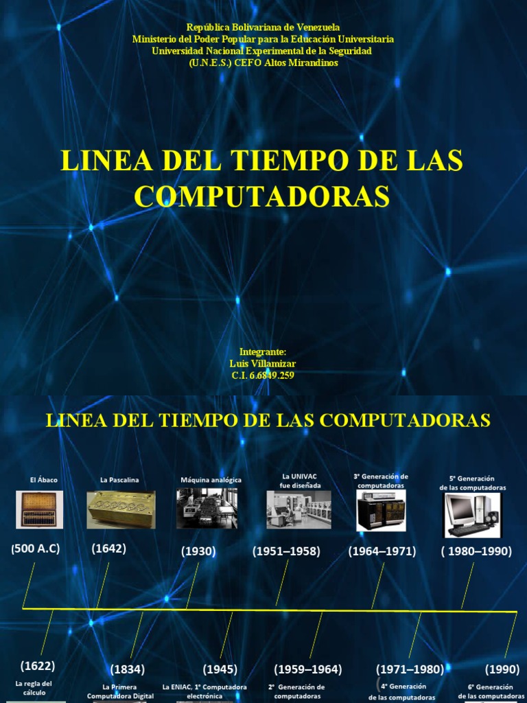 Linea Del Tiempo de Las Computadoras | PDF