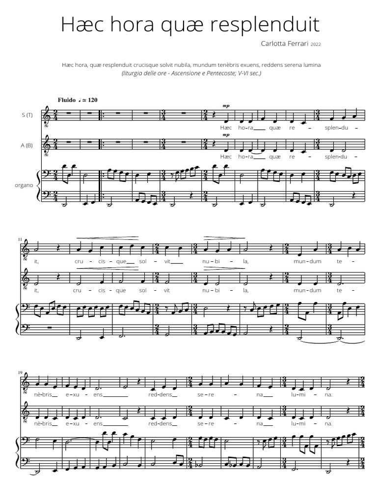 Haec Hora Quae Resplenduit cf2022 | PDF