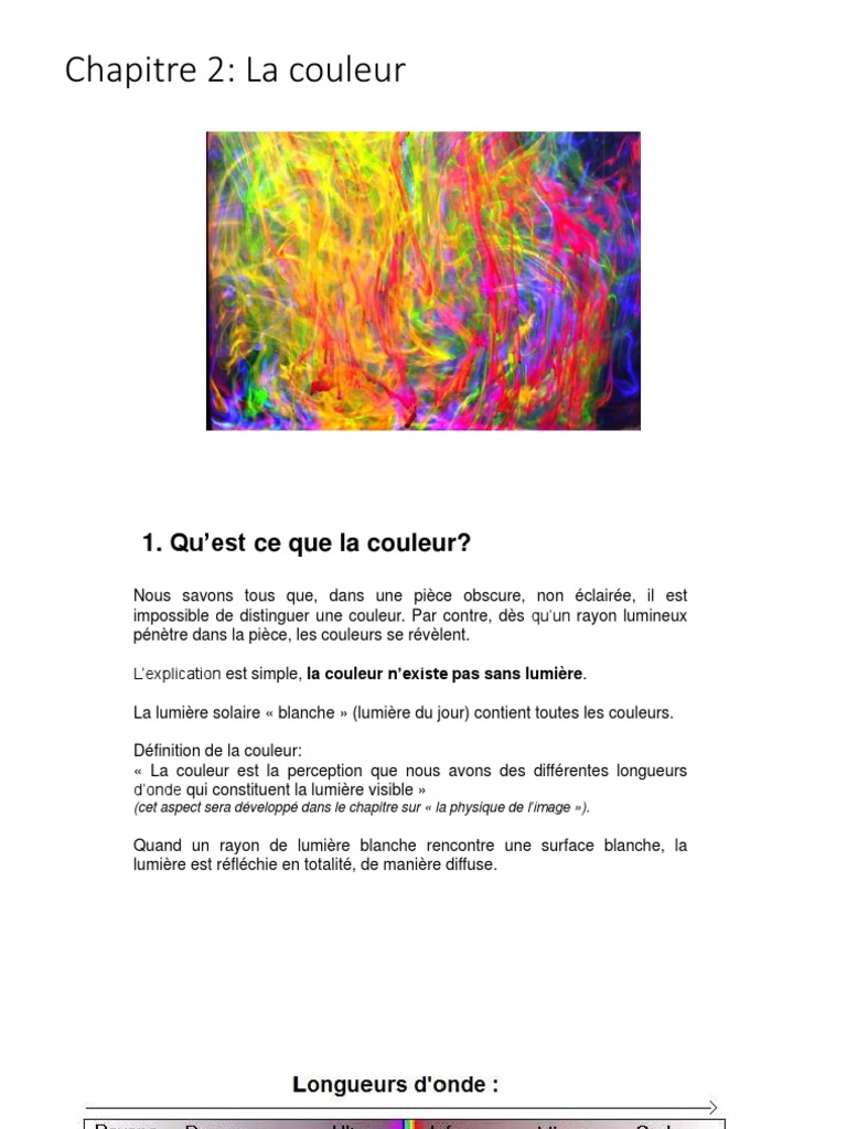 Comprendre la couleur et ses harmonies | PDF | Couleur | Lumière