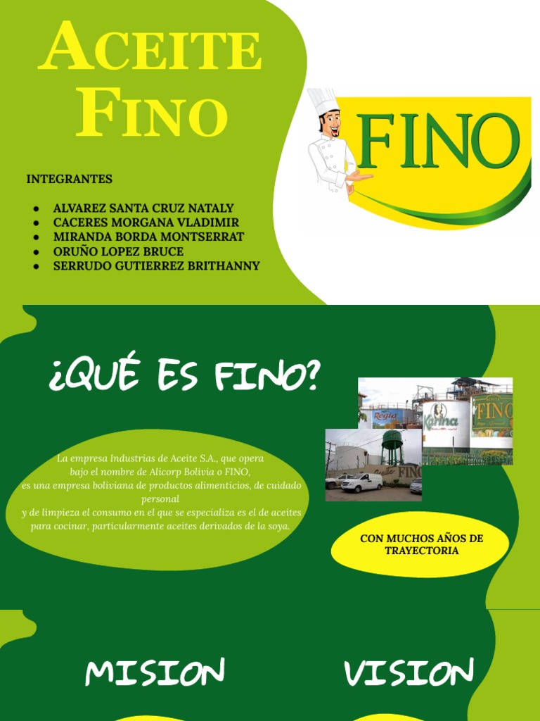 Aceite Fino: Líder en Bolivia | PDF | Marca | Marketing