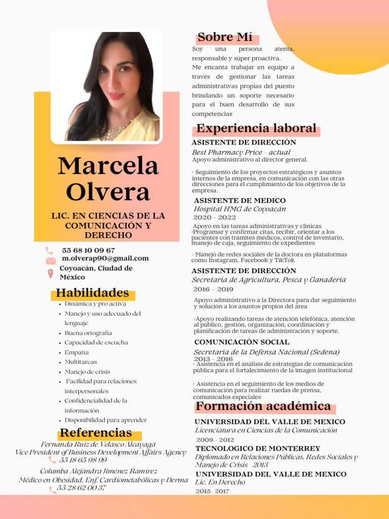 CV Marcela Olvera | PDF