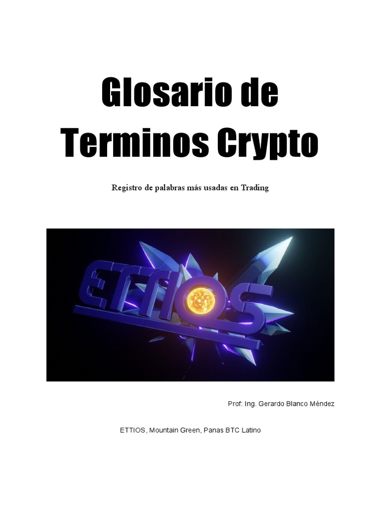 Glosario de Terminos Crypto | PDF | Criptomoneda | Bitcoin