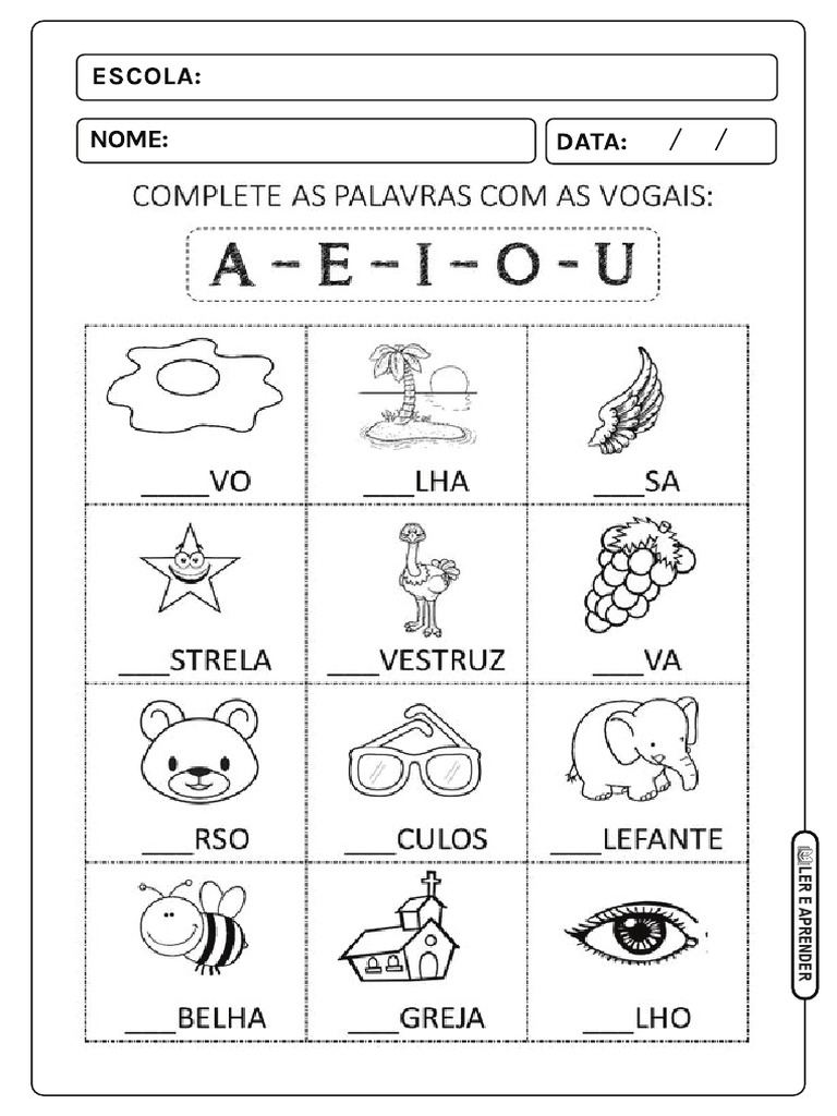 Atividades de Alfabetizacao PDF | PDF