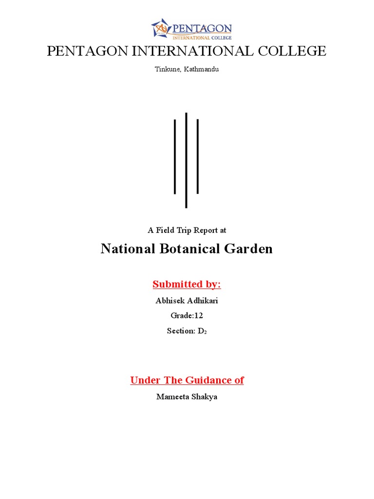 Botany Field Visit Report Class 12 | PDF | Botany | Gardens