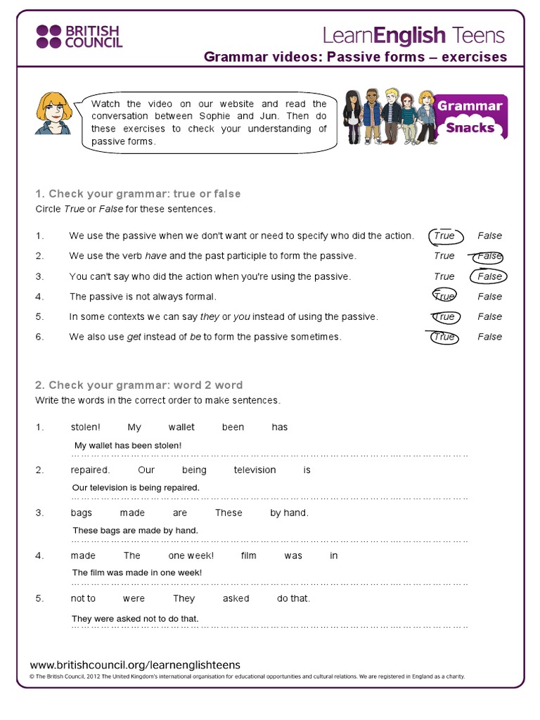 Gs Passive Forms - Exercises 0 | PDF