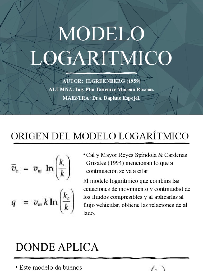 Modelo Logaritmico Flor Moreno | PDF