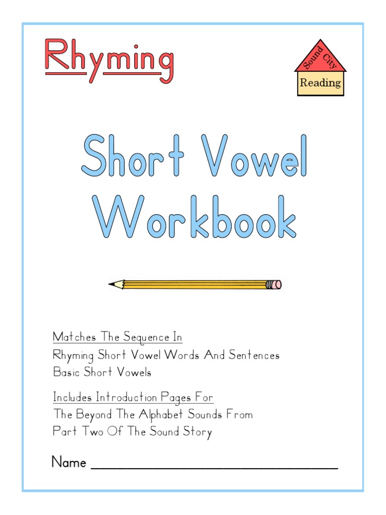 Rhyming Short Vowel Workbook Author Kathryn J. Davis PDF | PDF | Rhyme ...