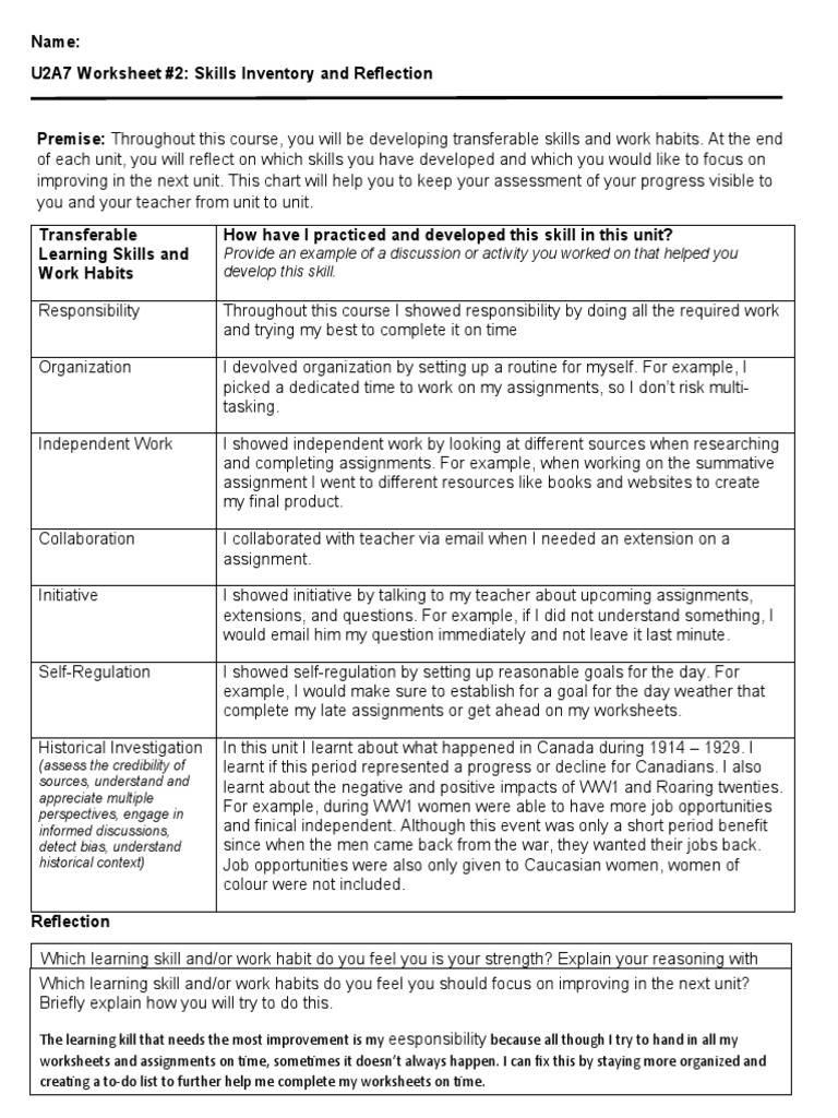 Skills Inventory | PDF | Learning | Cognitive Science