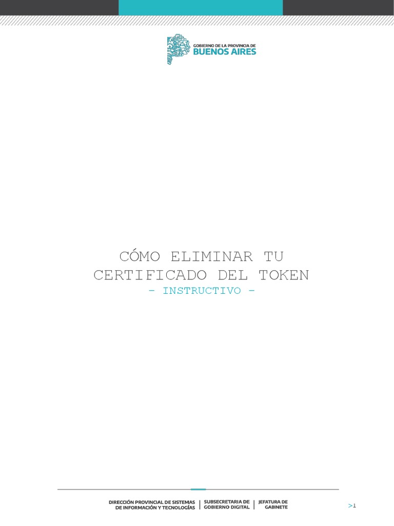 Instructivo Eliminación Del Certificado Revocado Del Token PDF | PDF | Informática