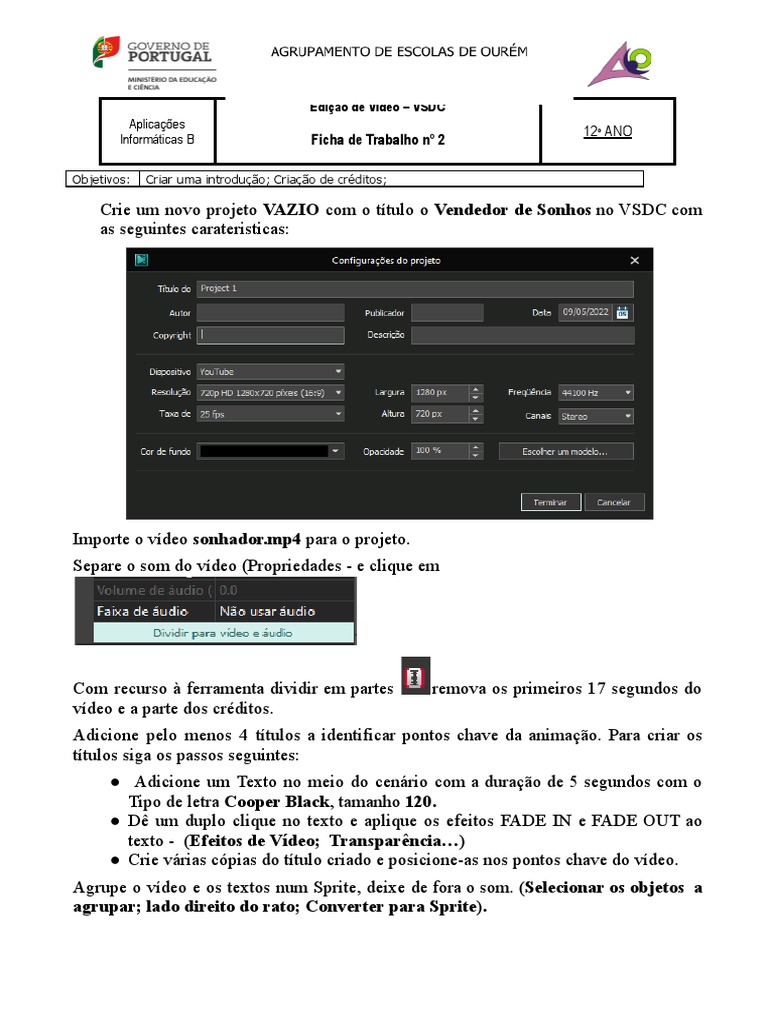 Ficha02A - VSDC | PDF