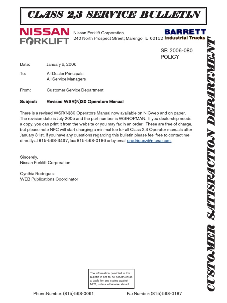 SB-06-080 Revised WSR Operators Manual | PDF