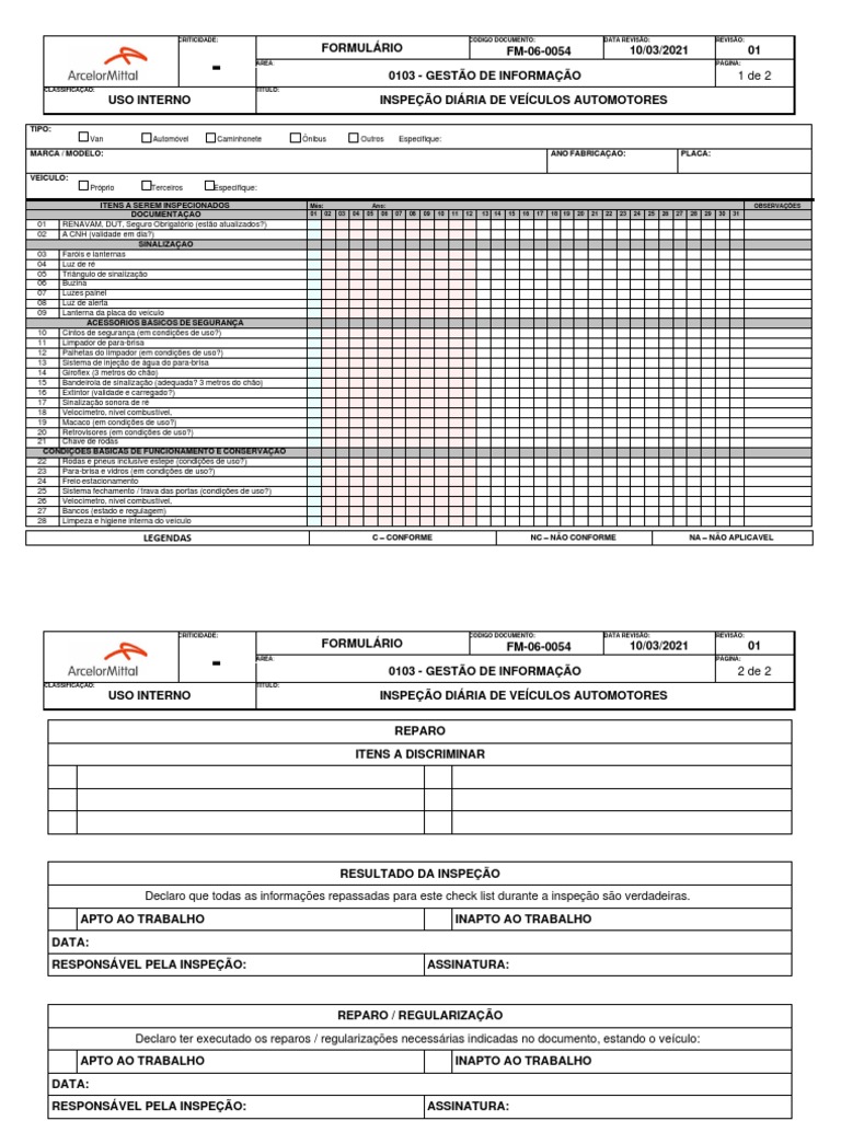 FM-06-0054 - Automovel PDF | PDF