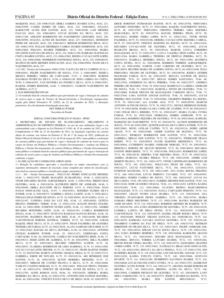 Dodf 041 02-05-2023 Edicao Extra A-65-108 | PDF | Brasil