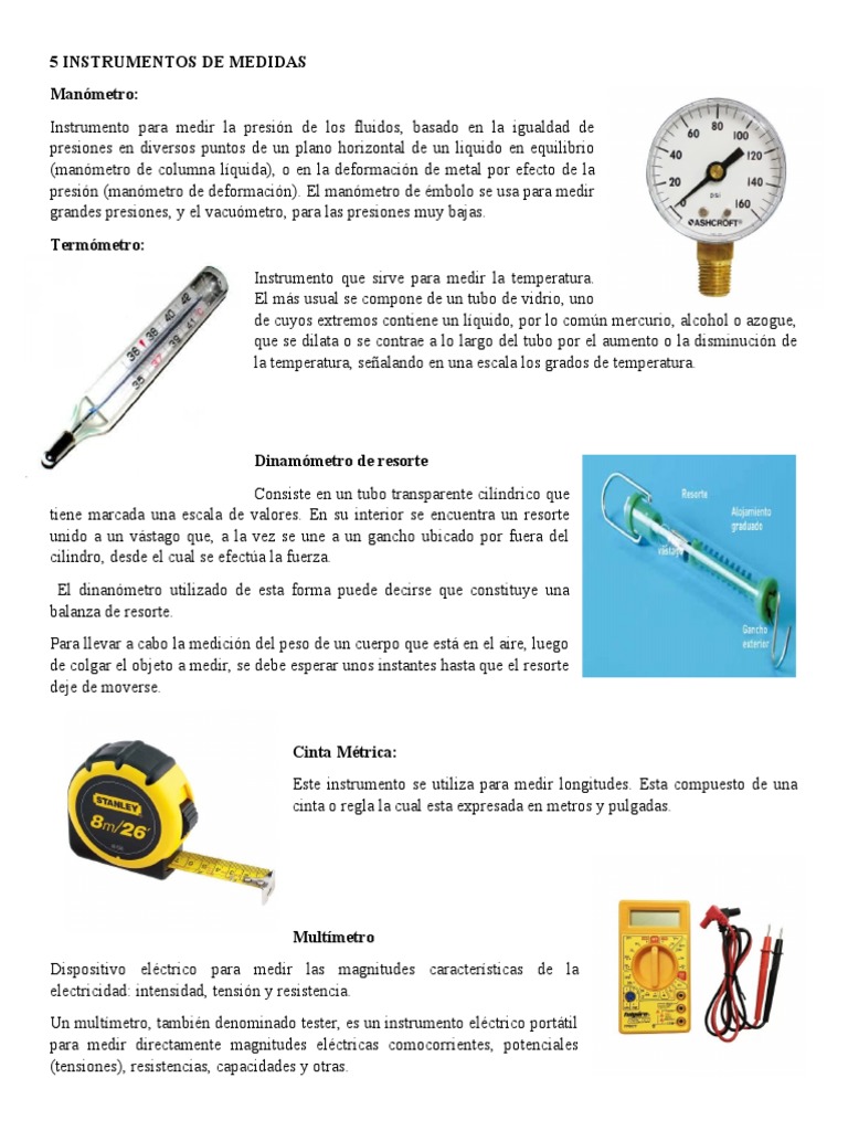 5 Instrumentos de Medidas | PDF
