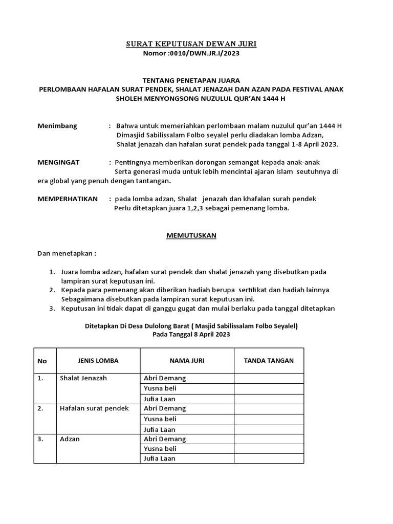 SK Dewan Juri.2 | PDF