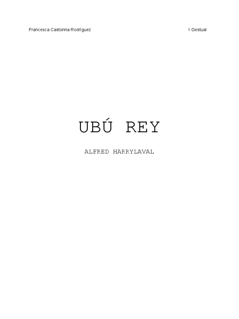 Analisis UBu REY | PDF