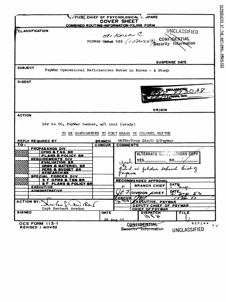 Psychological Warfare Operational Deficiencies Noted in Korea - A Study ...