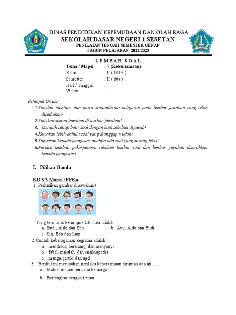 PAS Tema 7 Kelas 2 | PDF