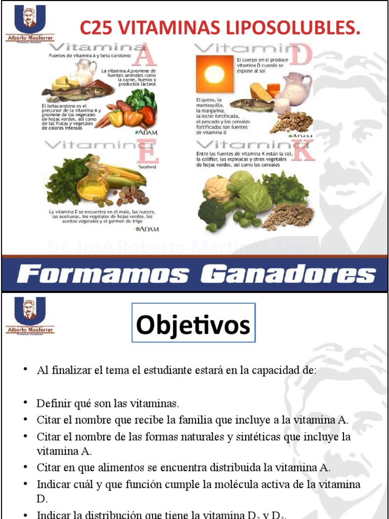 C25 Vitaminas Liposolubles | PDF | Vitamina a | Vitamina D