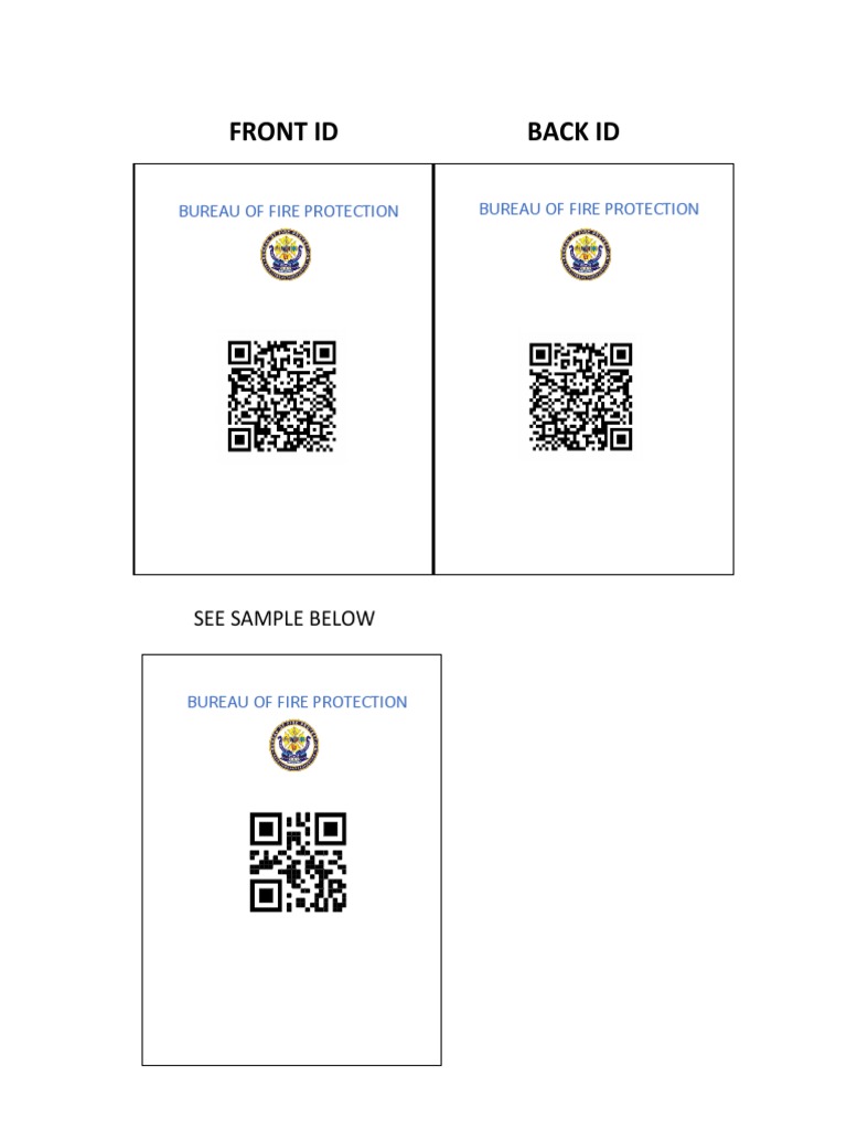 BFP ERS ID Template | PDF