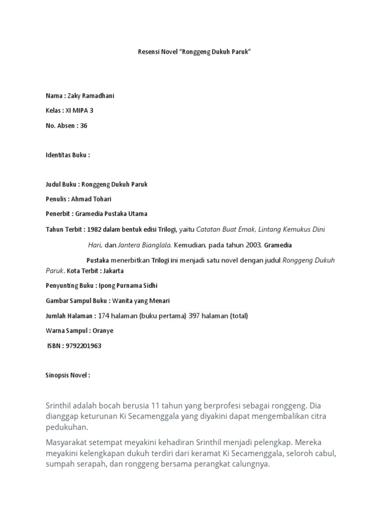 Resensi Novel | PDF | Agama & Spiritualitas | Fiksi Misteri, Thriller, & Kejahatan