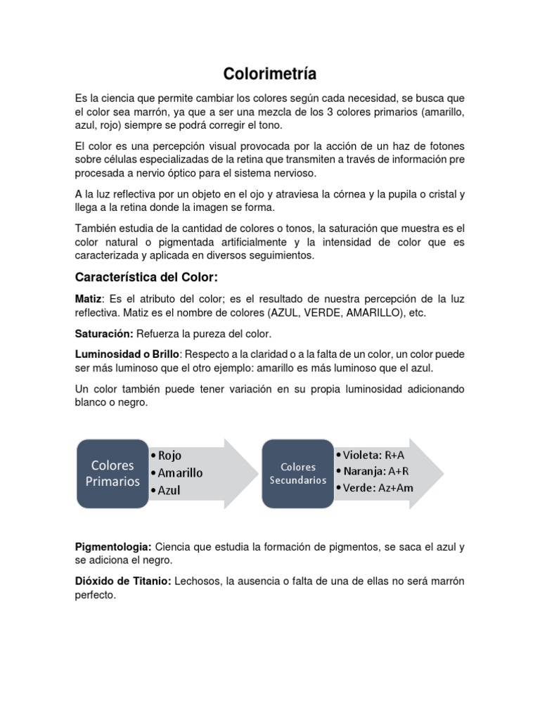 Colorimetría y Micropigmentación: Guía Completa | PDF | Color | Azul